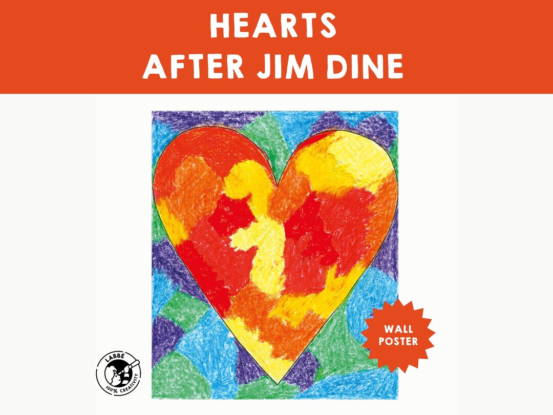Hearts After Jim Dine | Art Templates | DIY Heart Art | Creative ...