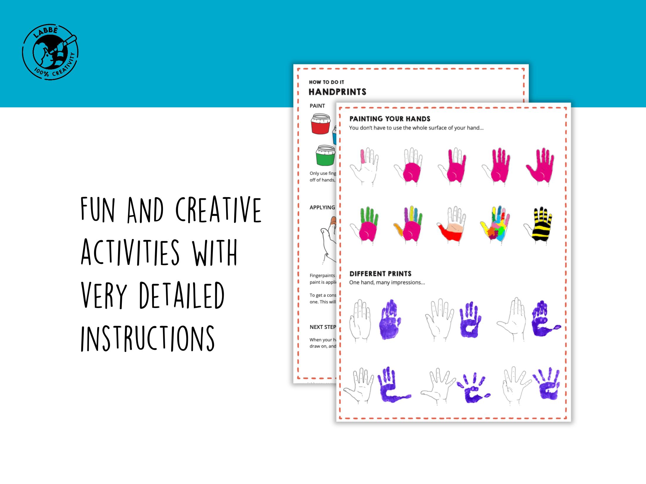 Handprint Art: Fun Character Templates, DIY Kids Activity (PDF) - Etsy