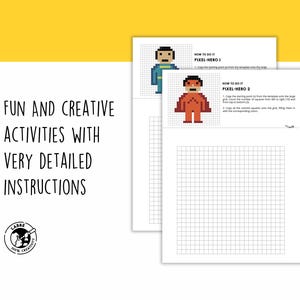 Pixel People Art: DIY Printable Character Templates (PDF Pattern) - Etsy