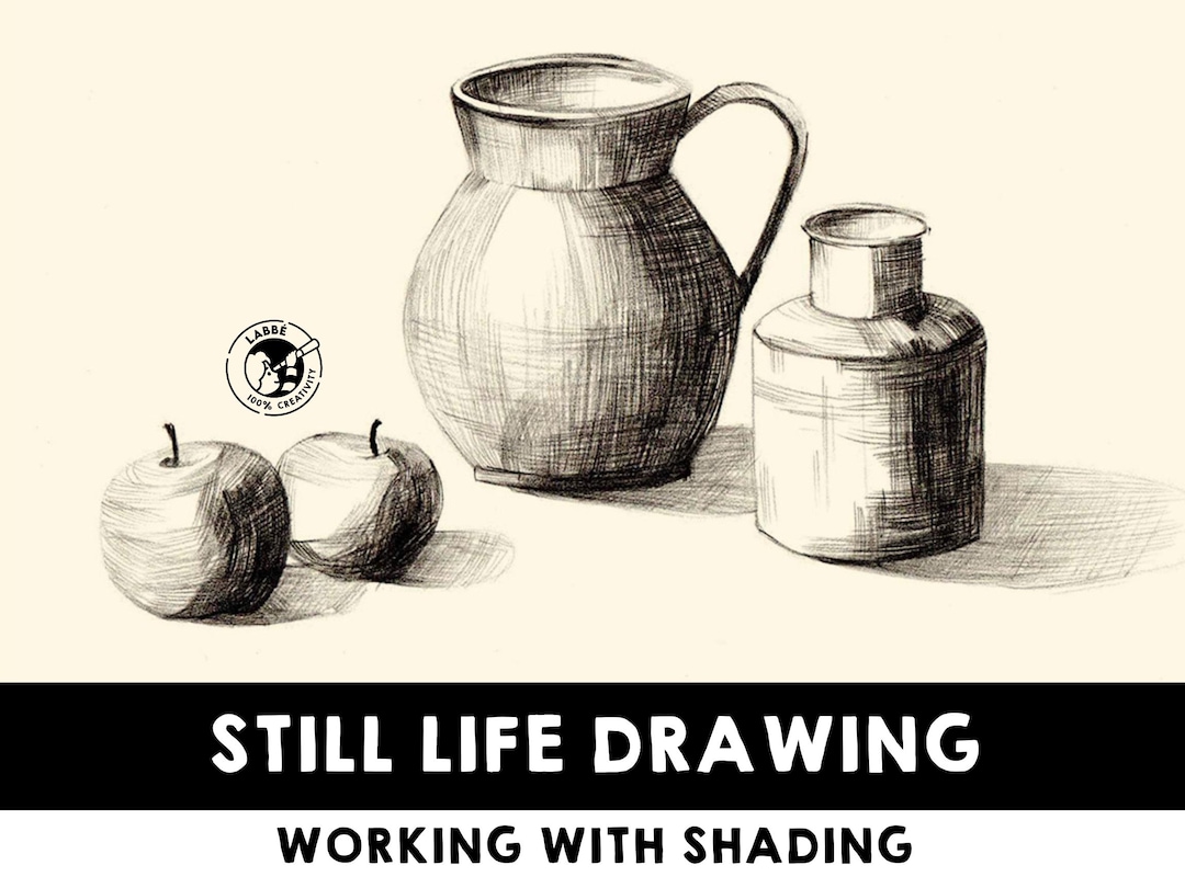 Still Life Drawing: Pencil Shading Practice Templates (PDF) - Etsy