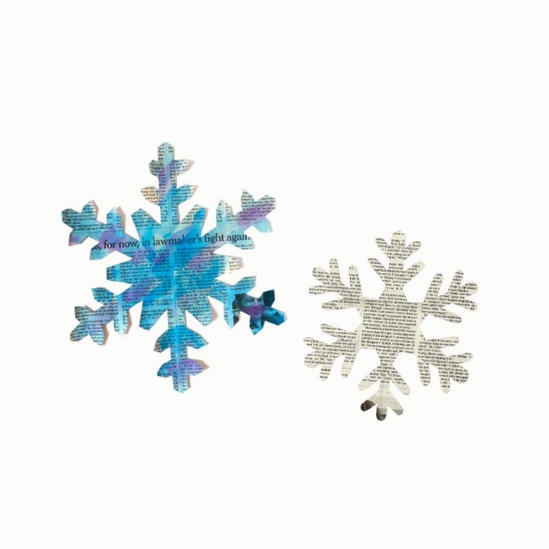 Newspaper Snowflakes | Eco-friendly Winter Decor | Recycled Paper Craft ...