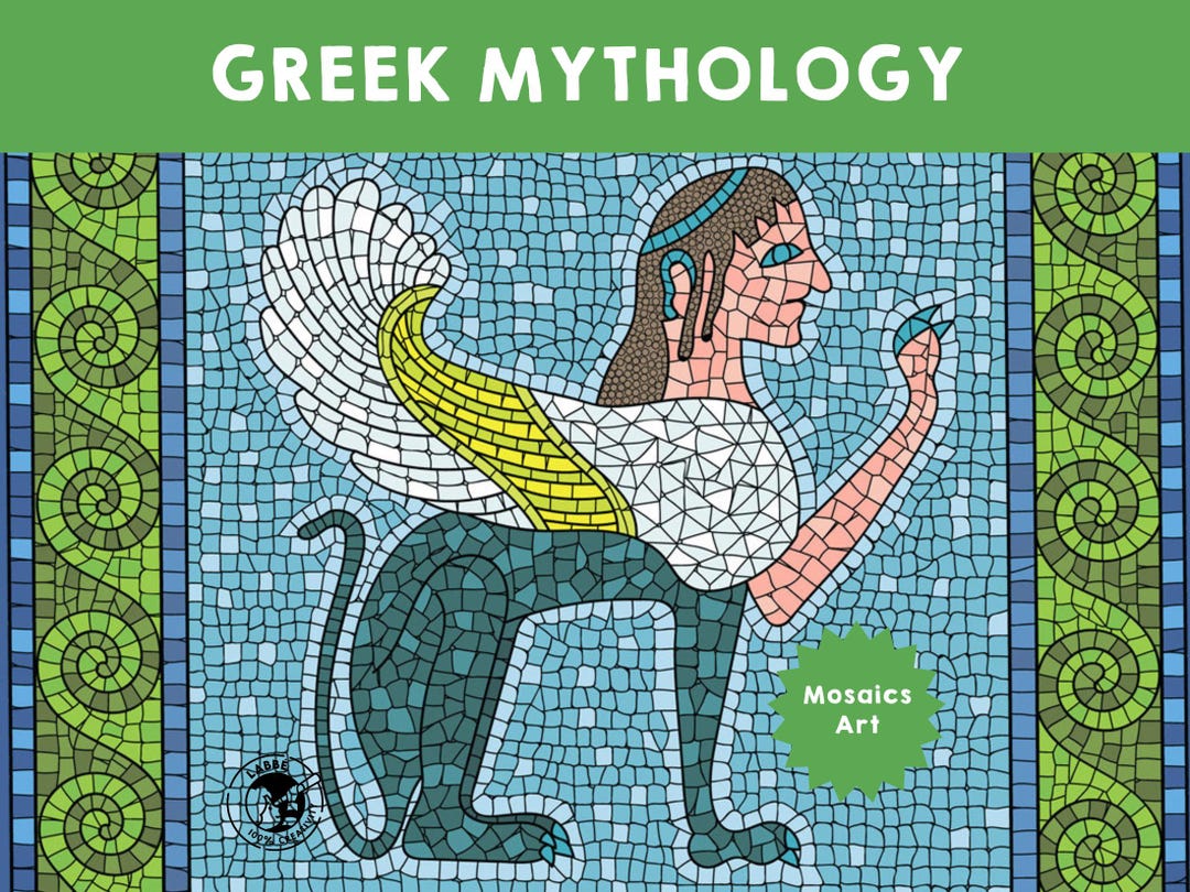 Greek Mythology Mosaic Templates: DIY Craft Activity (PDF Pattern) - Etsy