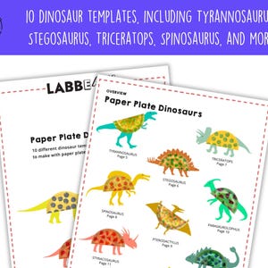 Paper Plate Dinosaurs | DIY Dinosaur Craft Templates | Fun Paper Plate ...