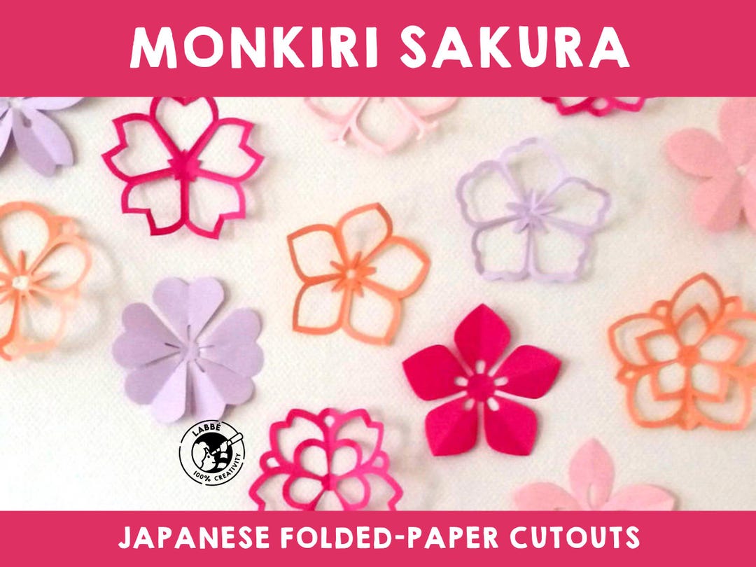 Monkiri Sakura Templates: Japanese Cherry Blossom Paper Cutouts (PDF ...