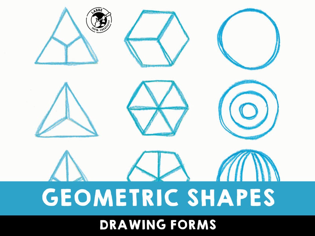 Geometric Shape Drawing Forms | Form Drawing Practice | Trace, Copy ...