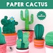 DIY Paper Cactus Craft: 6 Templates, Kids Activity (PDF Download) - Etsy