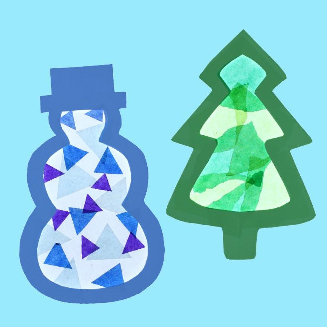 Sun Catcher Winter | DIY Sun Catcher Templates | Winter-themed Window ...