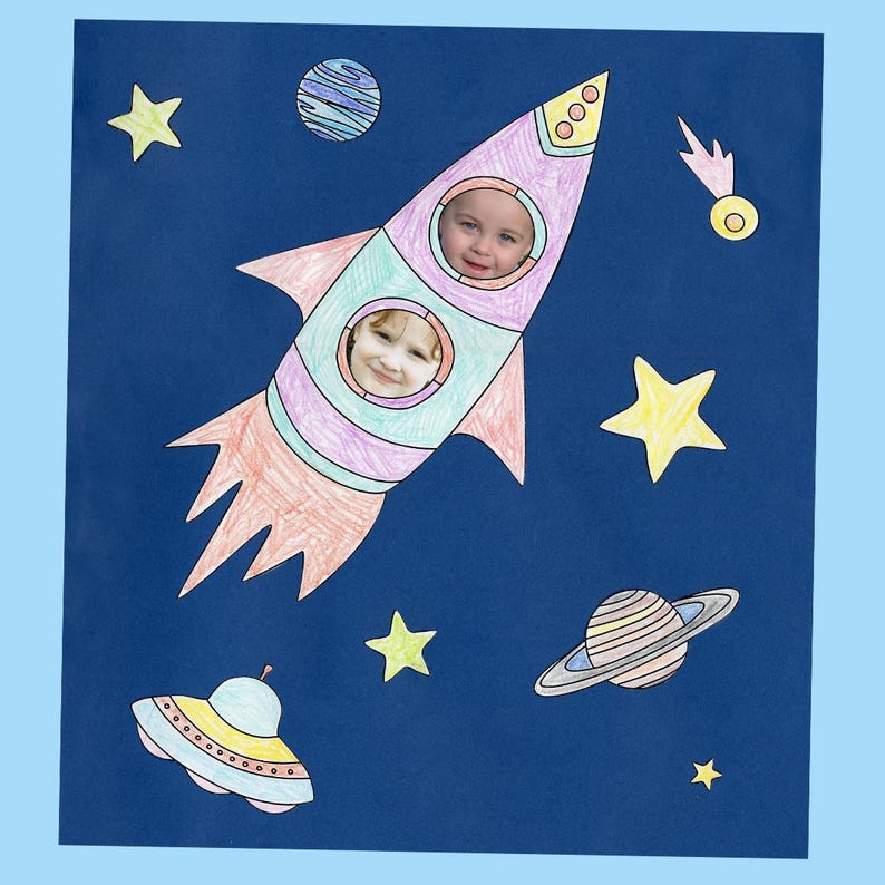 Astronauts in Space | DIY Space Collage | Printable Astronaut Templates ...
