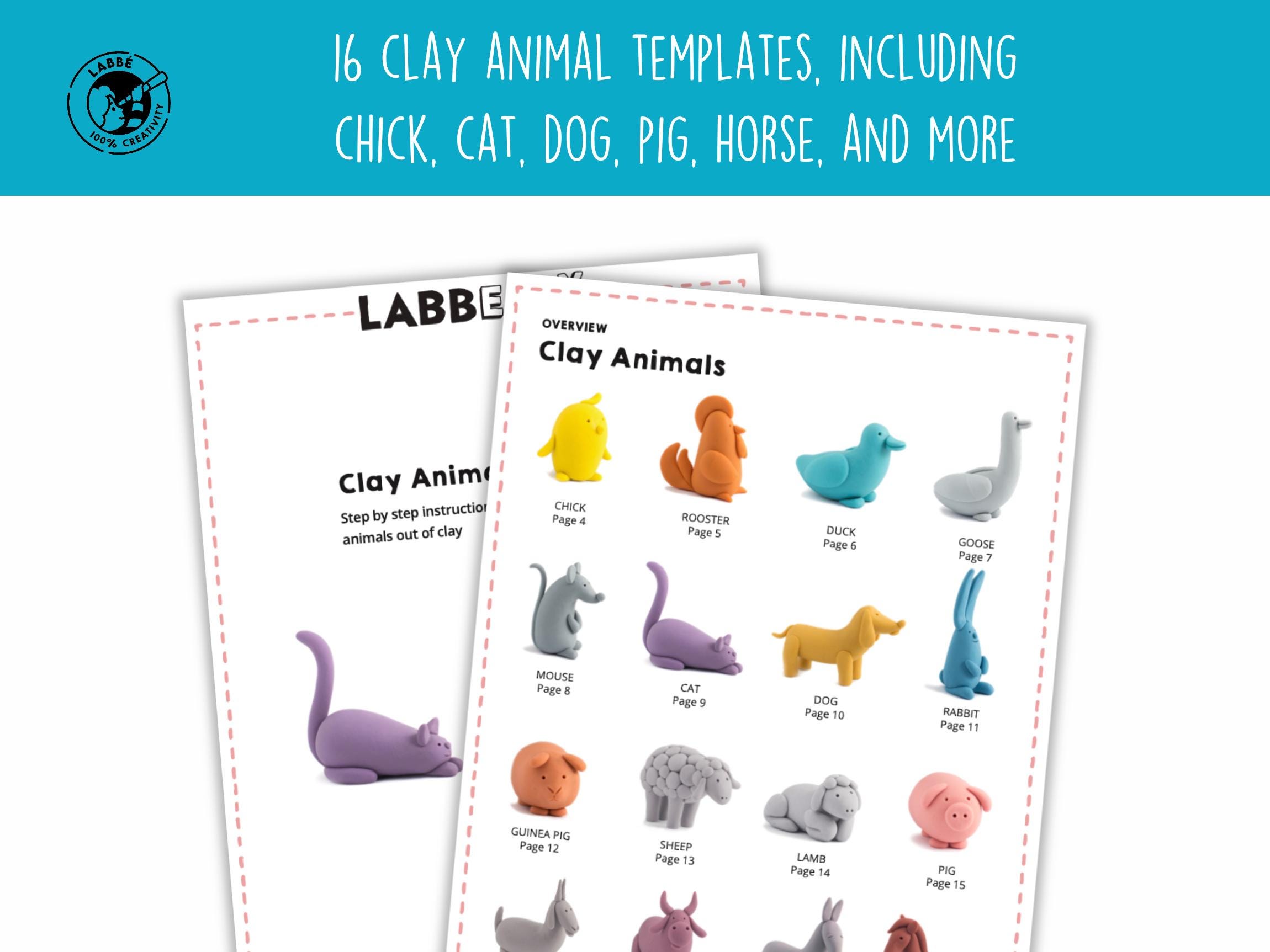 Clay Animal Sculpting Guide: DIY Kids Craft (step-by-step-instructions ...