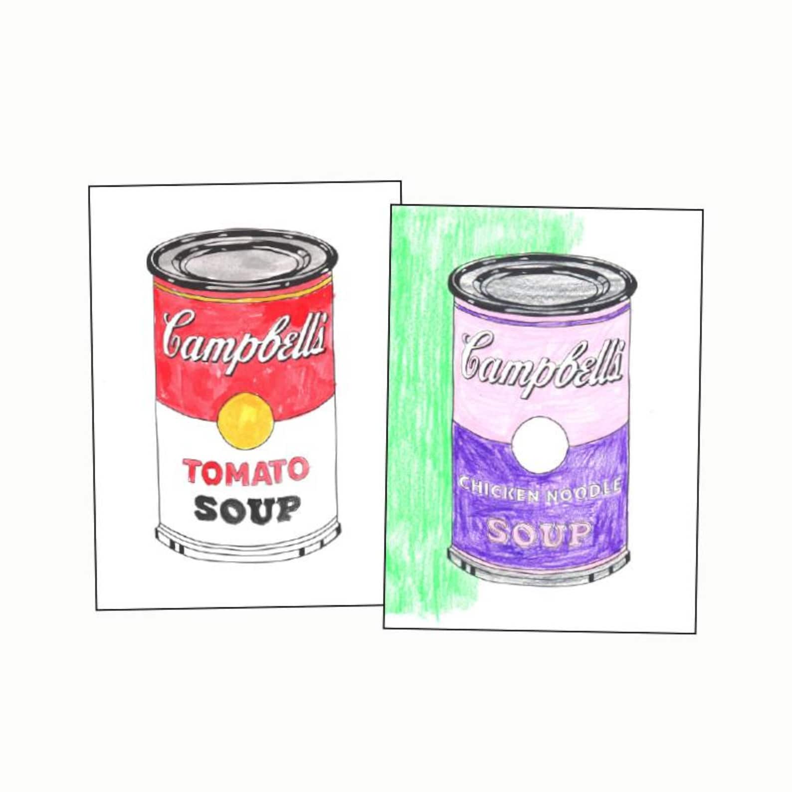 Andy Warhol Soup Cans Pop Art Templates: DIY Art for Kids (PDF Pattern ...