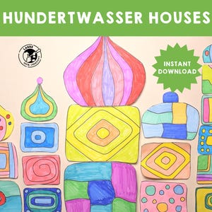 Hundertwasser Houses | DIY Artistic Architecture | Printable Coloring ...