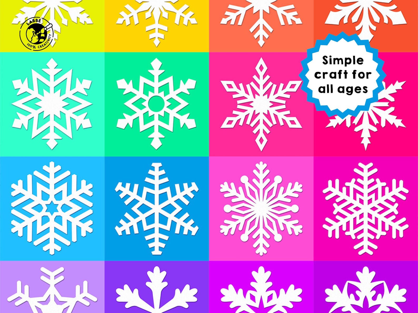 Snow Crystals | DIY Paper Snowflakes | Printable Winter Craft ...