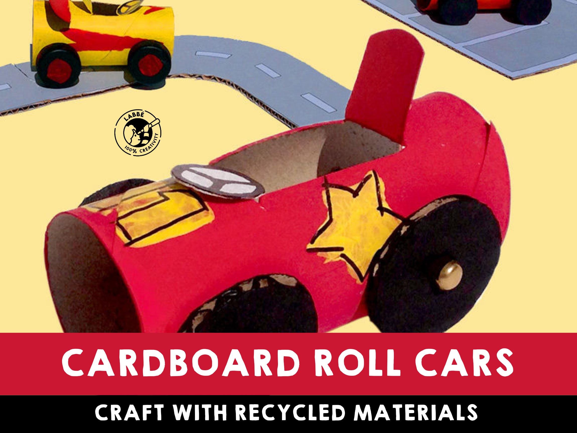 Cardboard Roll Cars | Recycled Craft Ideas | DIY Toy Cars | Craft With ...