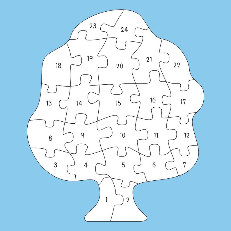 Giant Puzzle Tree: Collaborative Art Project (PDF Templates) - Etsy