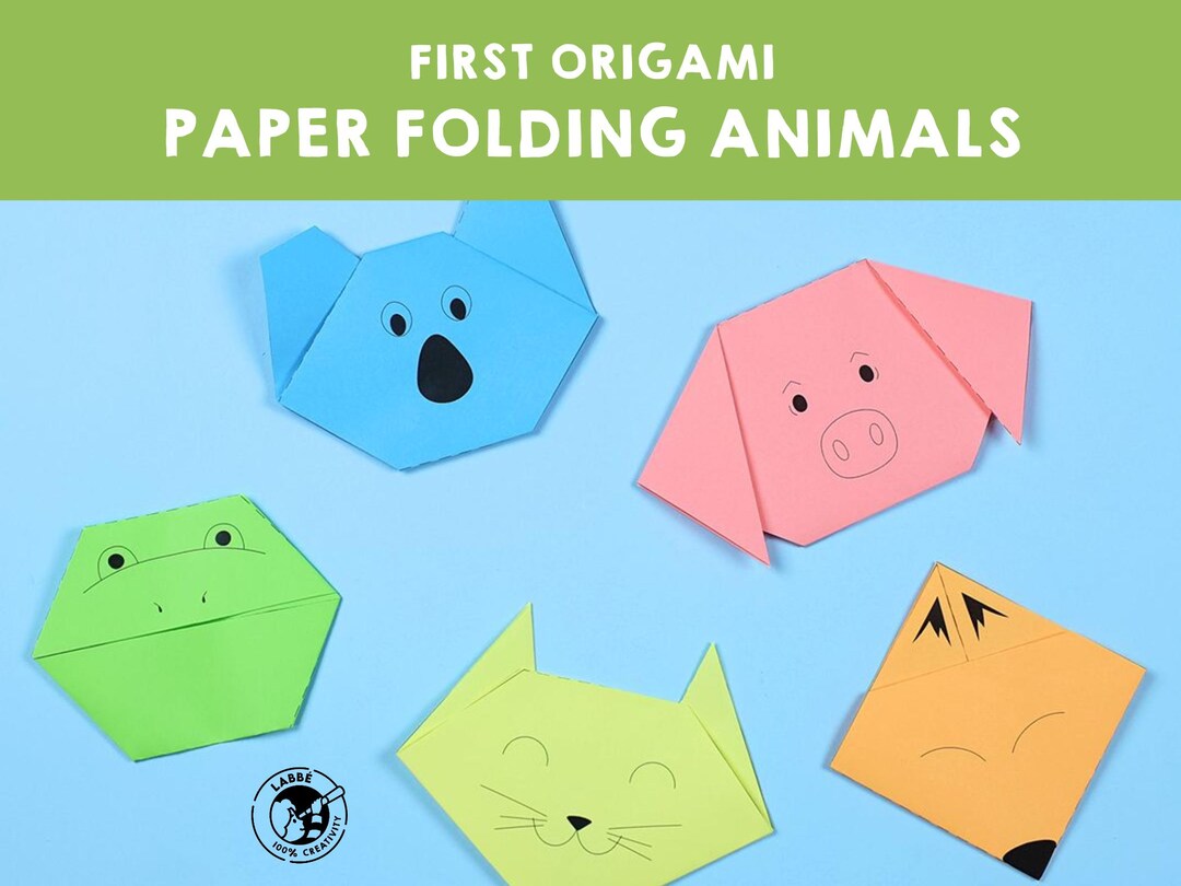 Easy Origami Animals for Kids – Printable Paper Folding (PDF Pattern ...