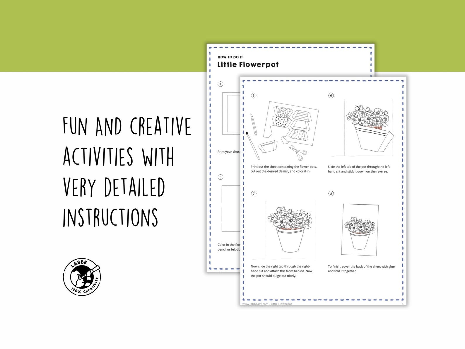 Little Flowerpot | DIY Paper Flower Pots | Printable Flower Pot Craft ...