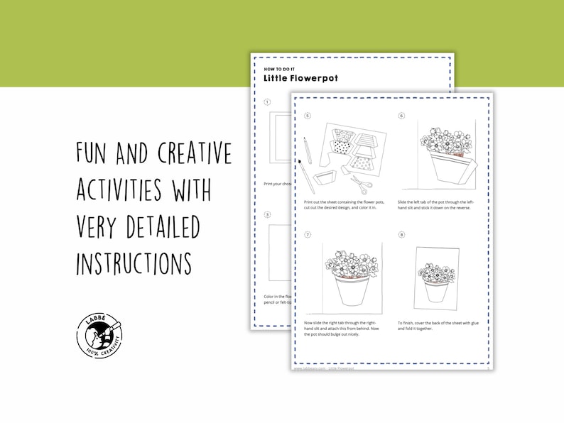 Little Flowerpot | DIY Paper Flower Pots | Printable Flower Pot Craft ...