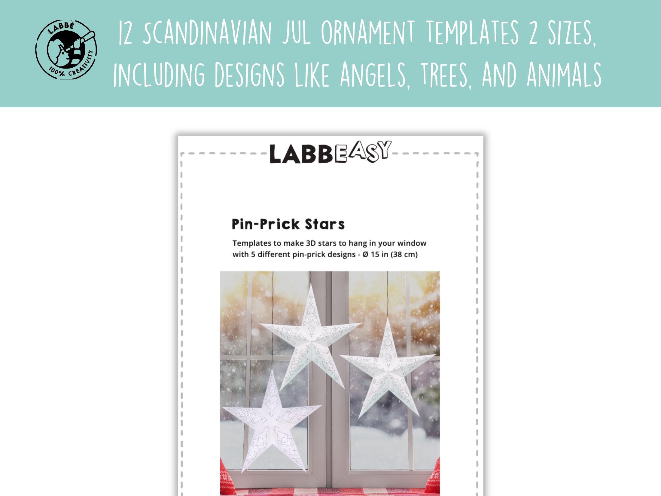 3D Pin-prick Star Templates: DIY Holiday Window Decor (PDF Pattern) - Etsy