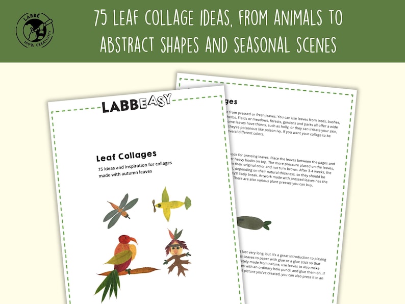 Leaf Collages | Autumn Nature Craft | DIY Leaf Art | Printable Fall ...