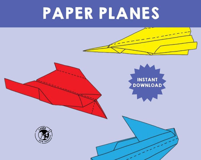 Paper Airplane & Boat Folding Guide: 11 Printable Designs (PDF Download ...
