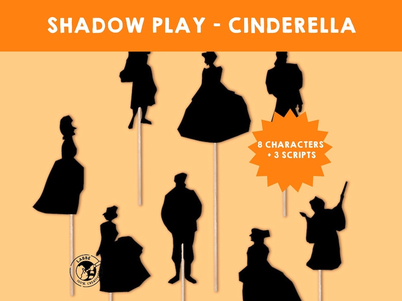 Shadow Play – Cinderella | Printable Shadow Characters | DIY Shadow ...