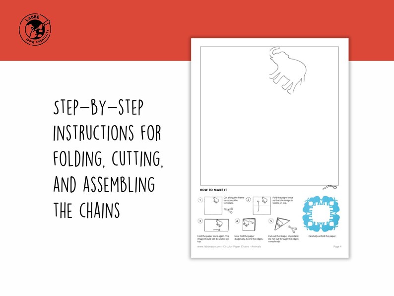 Animal Paper Chains: DIY Craft Kit (PDF Pattern) - Etsy