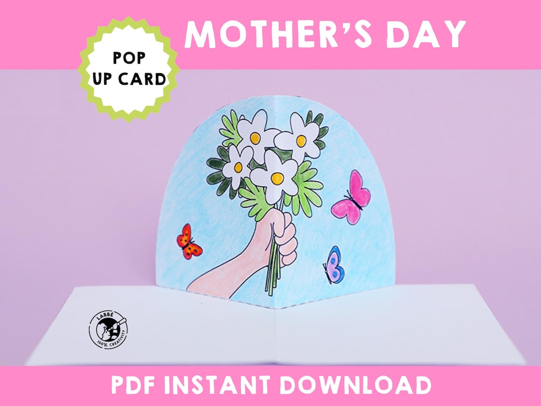 Pop-up Cards Mother’s Day | DIY Card Craft | Printable Pop-up Templates ...