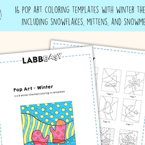 Pop-art Winter | Winter Coloring Pages | DIY Art Activity | Printable ...