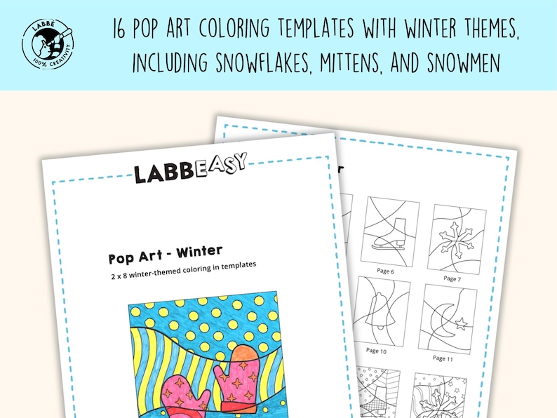 Pop-art Winter | Winter Coloring Pages | DIY Art Activity | Printable ...