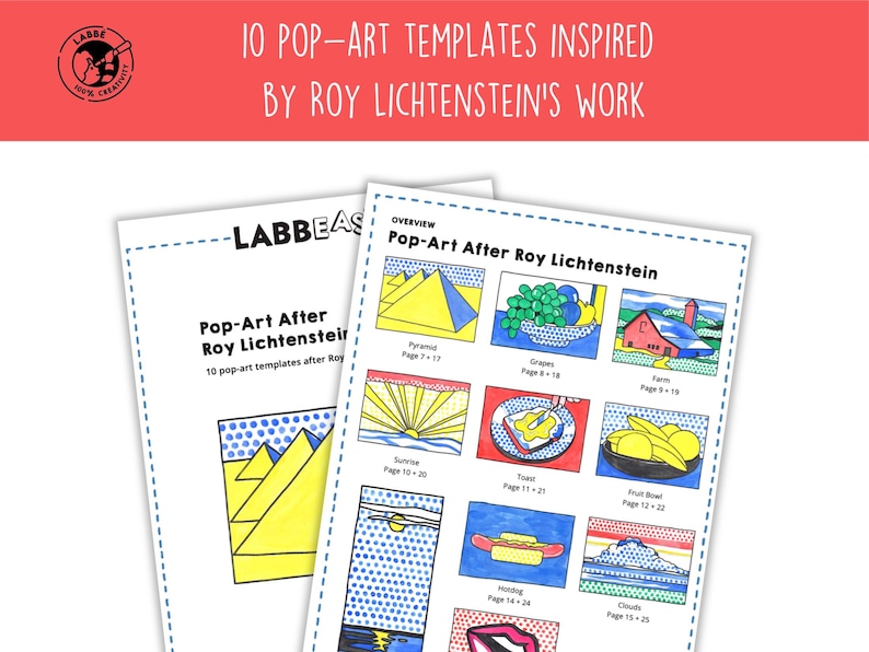 Roy Lichtenstein Pop-art Templates: Halftone Dot Art (PDF) - Etsy