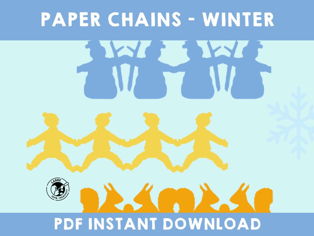 Paper Chains Winter | Seasonal Decor | DIY Winter Craft | Printable ...