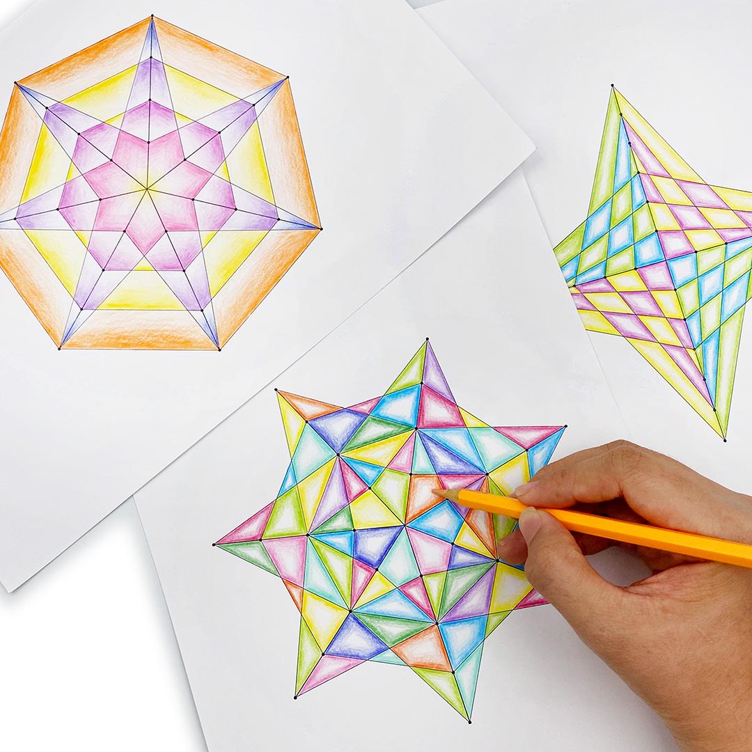 Drawing With Rulers | 18 Tracing and Drawing Worksheets | Fine Motor ...