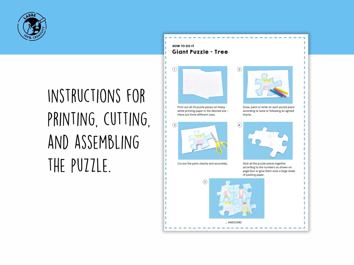 Giant Puzzle Tree | 3 Size Options | Creative Group Activity ...