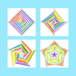 Drawing With Rulers | 18 Tracing and Drawing Worksheets | Fine Motor ...