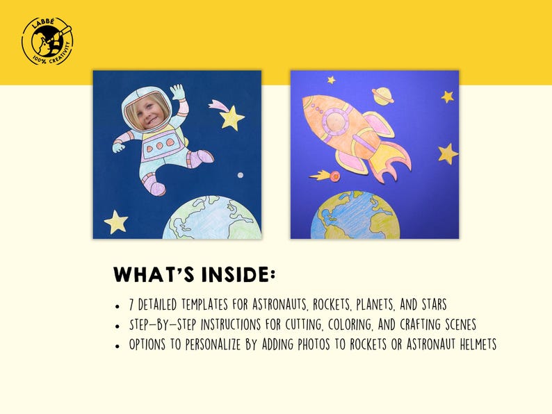 Astronauts in Space | DIY Space Collage | Printable Astronaut Templates ...