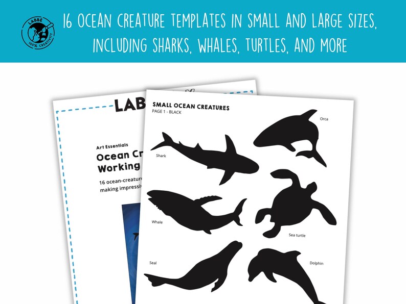 3D Ocean Creature Collage Guide: Depth Effect Silhouette Art (PDF ...