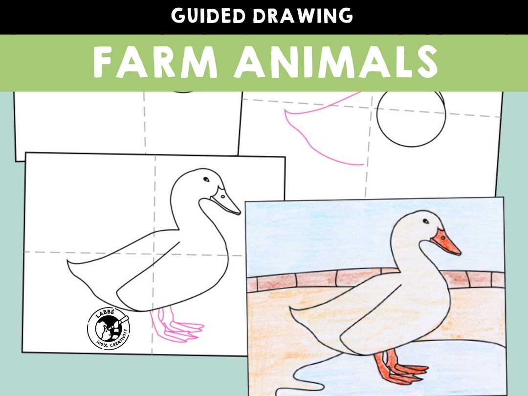 Guided Drawing | Farm Animals | Step-by-step Drawing Guide | Fun Kids ...