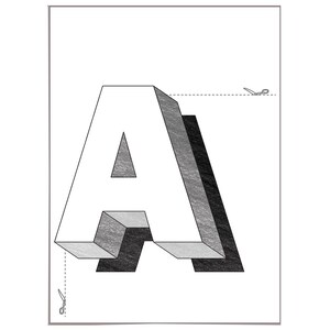 Floating Letters | Optical Illusion Craft | 3D Perspective Letters ...