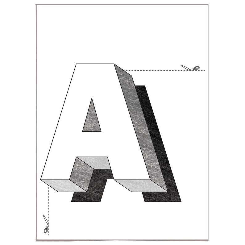 Floating Letters | Optical Illusion Craft | 3D Perspective Letters ...