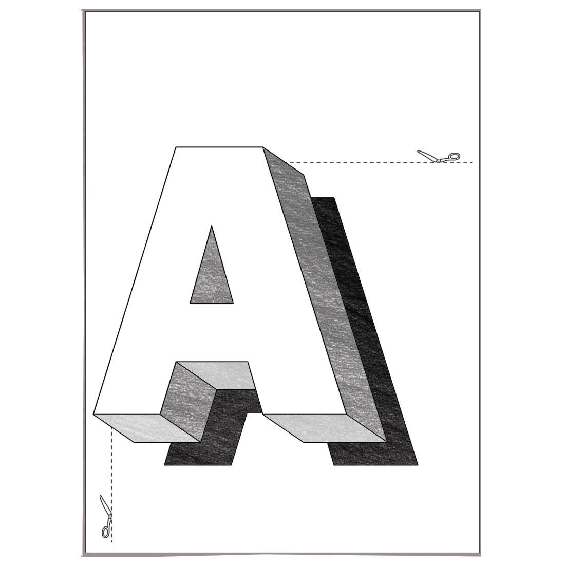 Floating Letters | Optical Illusion Craft | 3D Perspective Letters ...