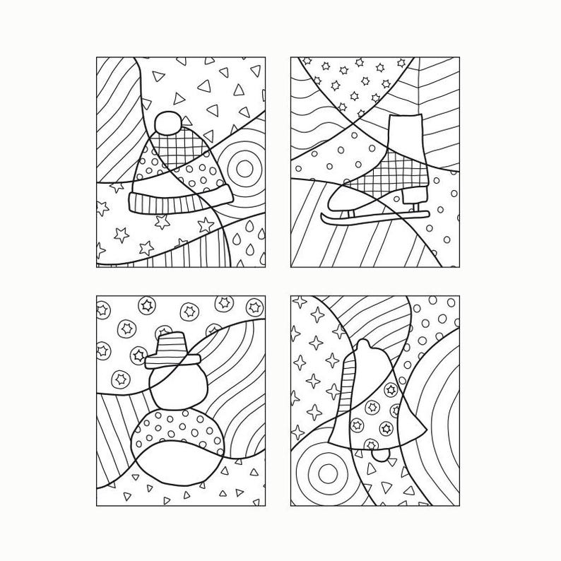Pop-art Winter | Winter Coloring Pages | DIY Art Activity | Printable ...