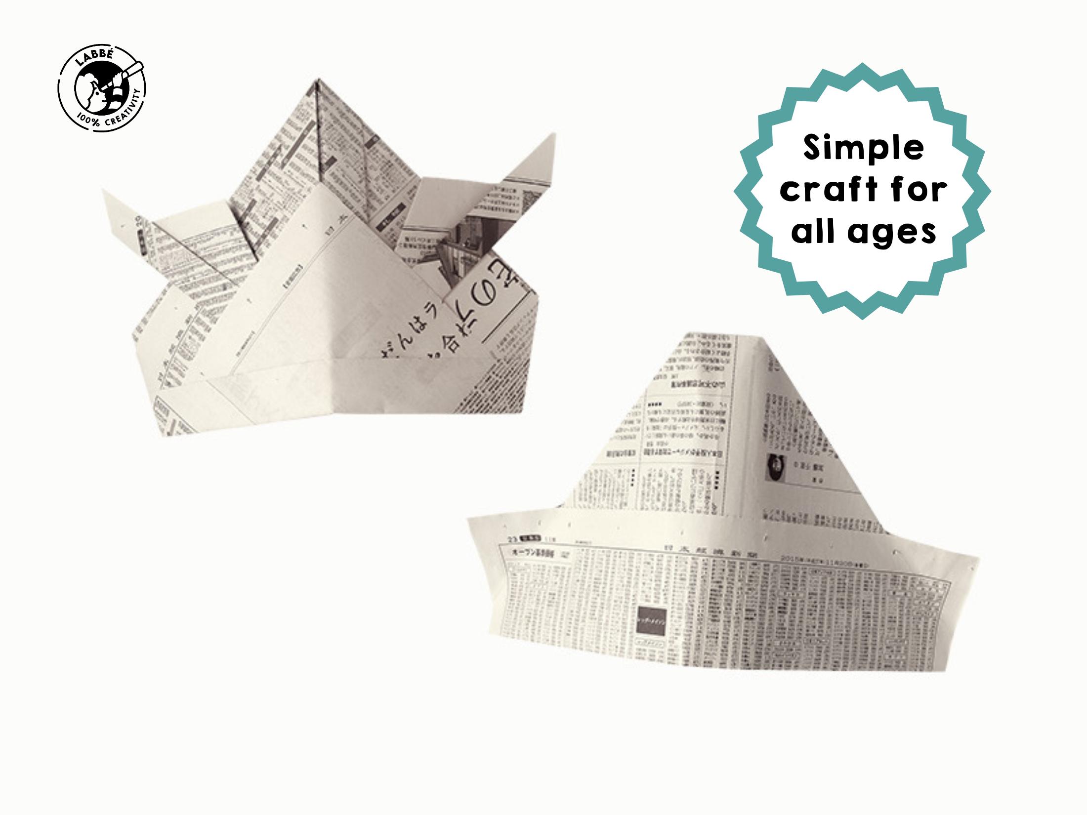 Newspaper Hat Instructions – 14 DIY Paper Hat Designs for Kids & Adults ...