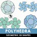 Geometric 3D Shapes | Polyhedra Drawing Worksheets | Educational Math ...
