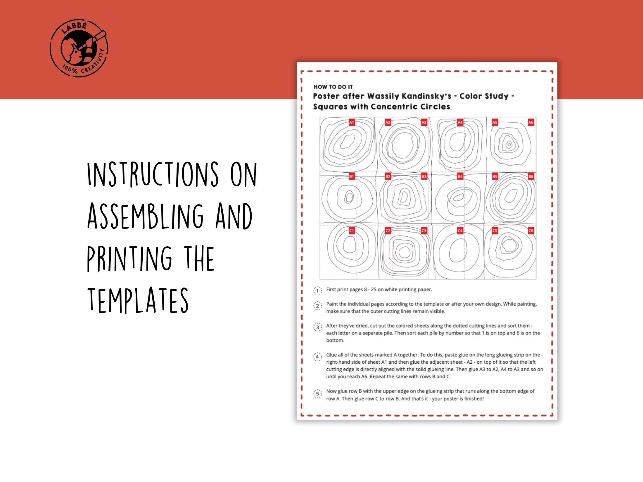 Kandinsky Squares With Concentric Circles: DIY Art Project (printable ...