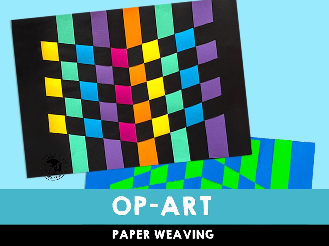 Op-art Paper Weaving: DIY Craft Activity (PDF Pattern) - Etsy