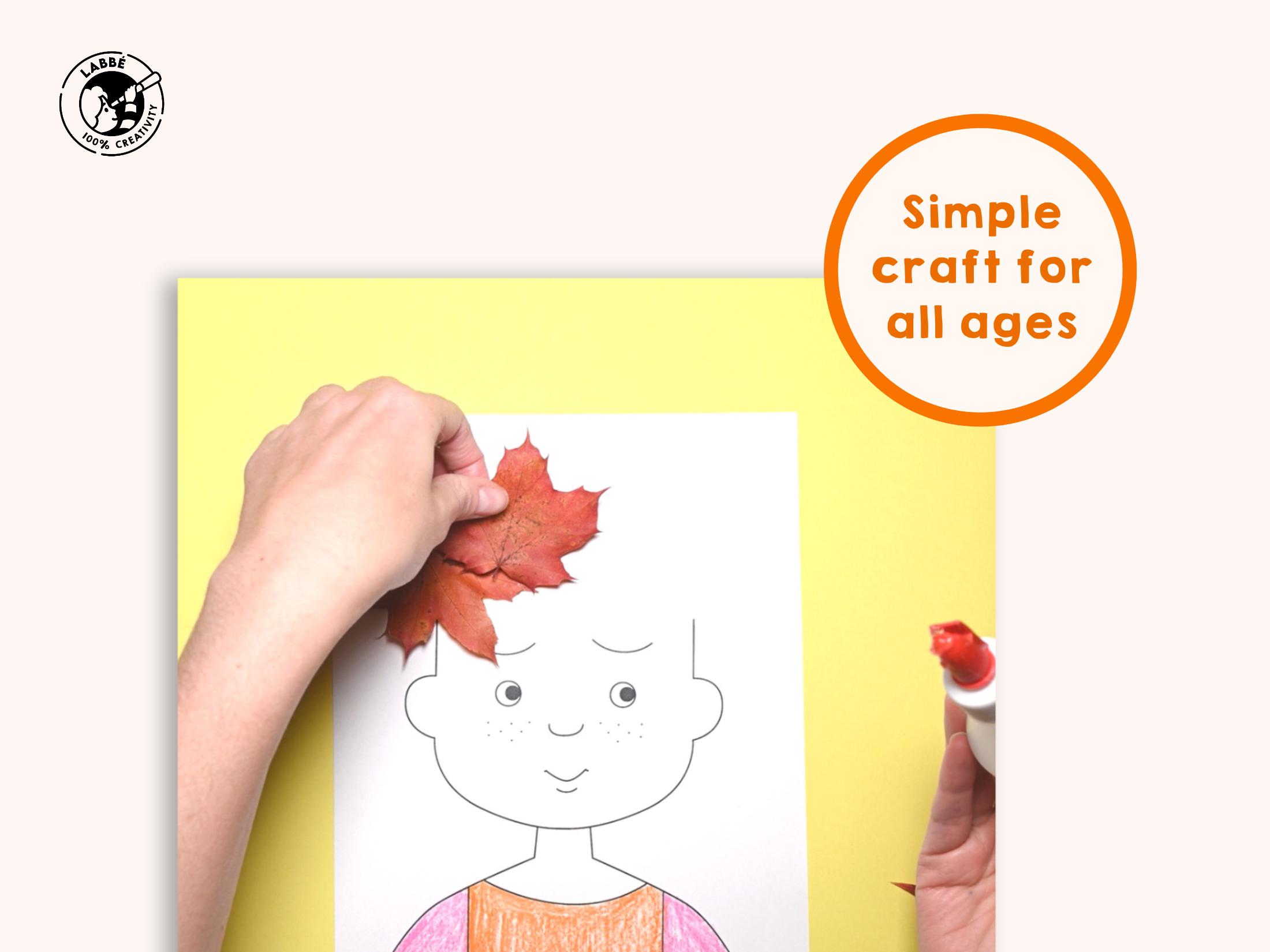 Fall Leaf Art: DIY Hairstyles, Printable Faces (PDF Pattern) - Etsy