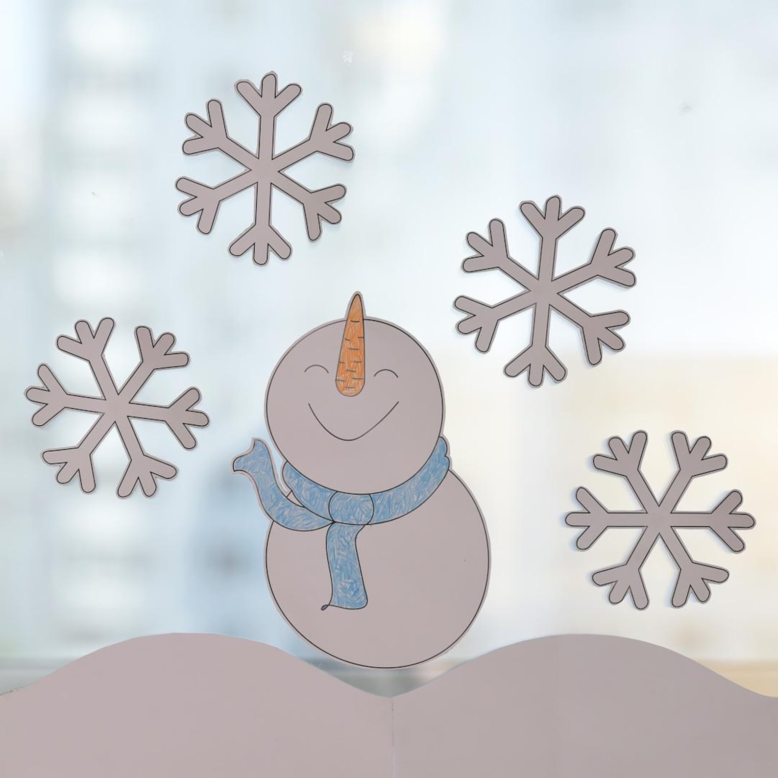 Printable Snowman Window Clings: DIY Winter Decor (PDF Pattern) - Etsy