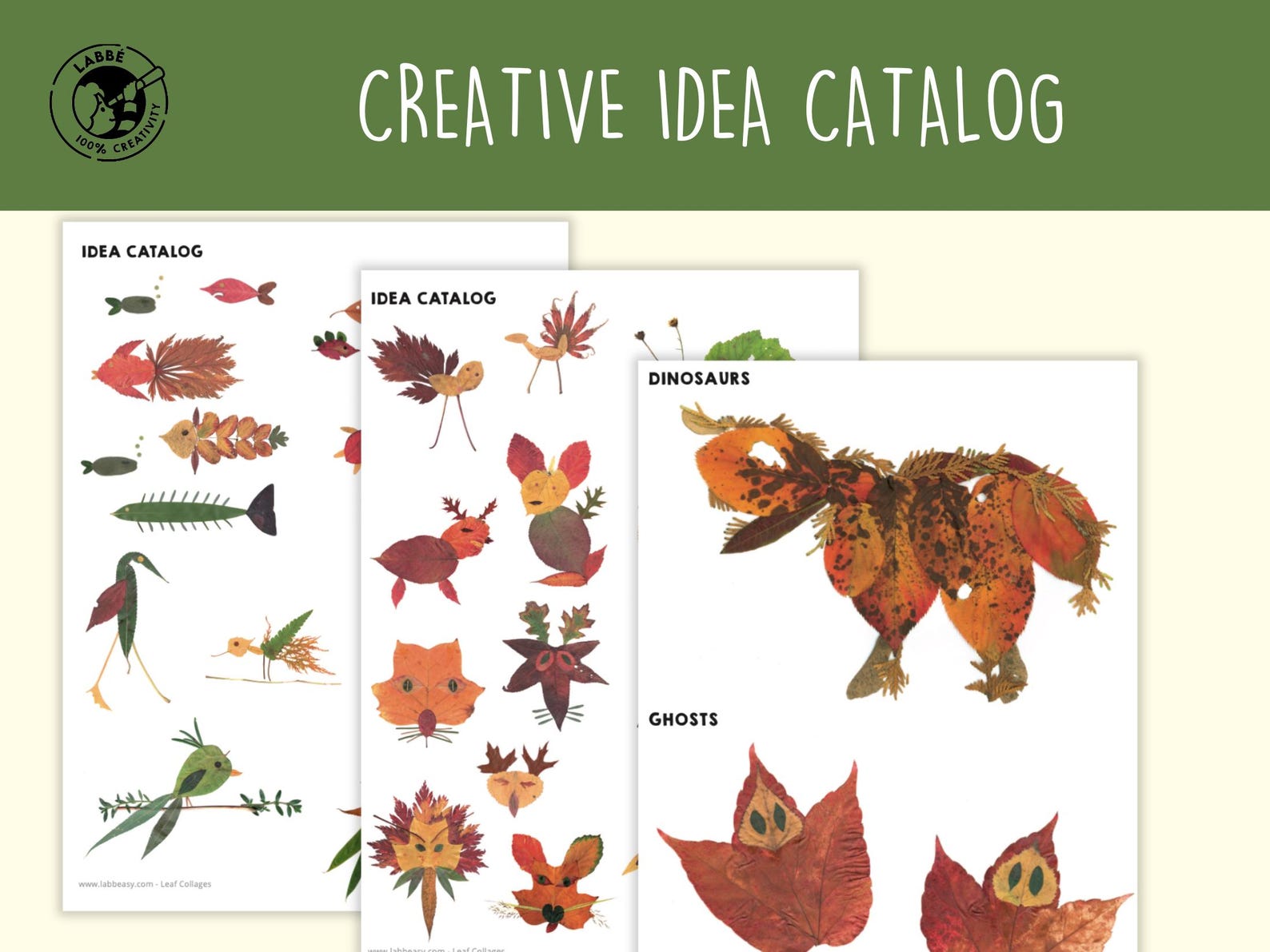 Leaf Collages | Autumn Nature Craft | DIY Leaf Art | Printable Fall ...