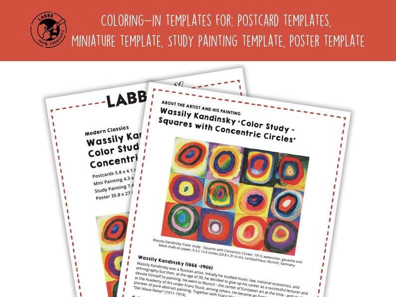 Kandinsky Squares With Concentric Circles: DIY Art Project (printable ...