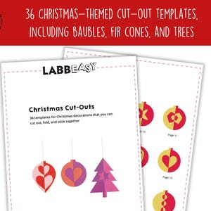 Christmas Cut-out Templates: DIY Holiday Paper Art (PDF Pattern) - Etsy
